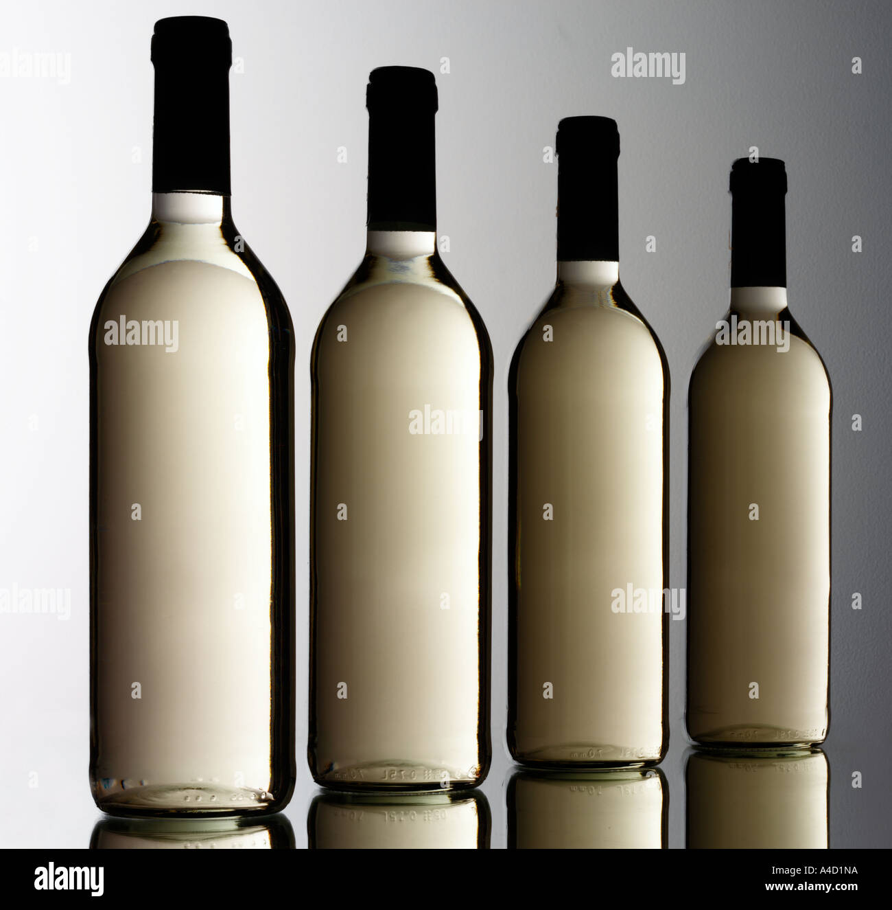 WHITE WINE BOTTLES Stock Photo - Alamy