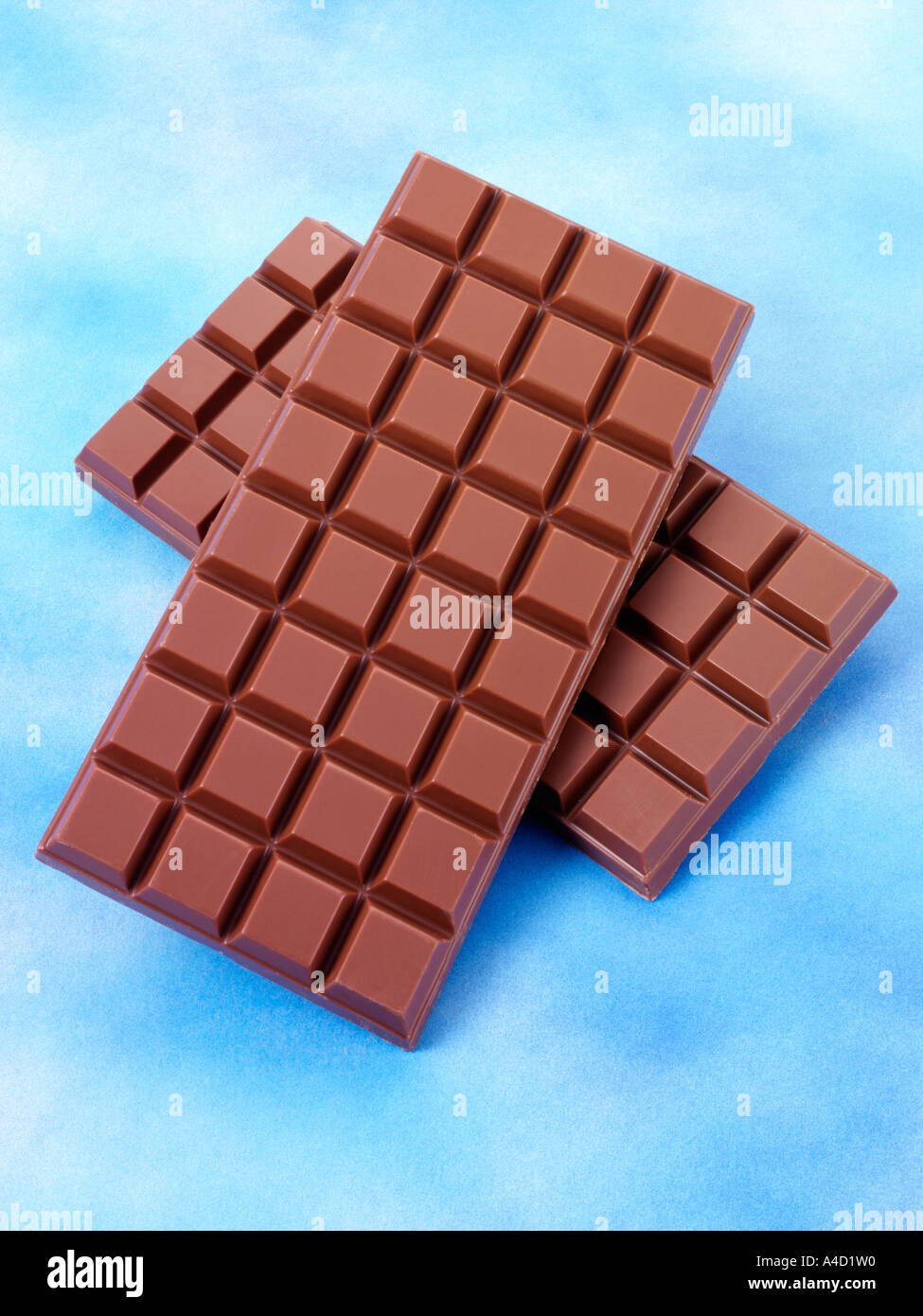 TWO BARS OF MILK CHOCOLATE Stock Photo - Alamy