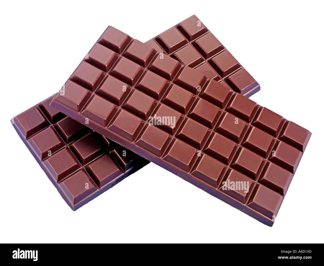 TWO PLAIN CHOCOLATE BARS CUT OUT Stock Photo - Alamy