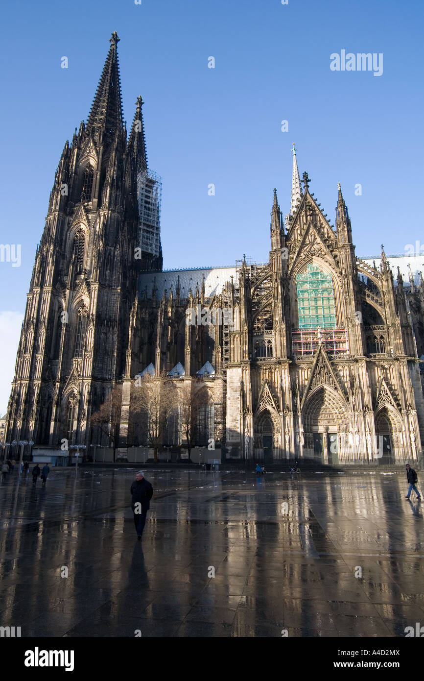 Cologne Cathedral at after the rain South View February 2007 Stock ...