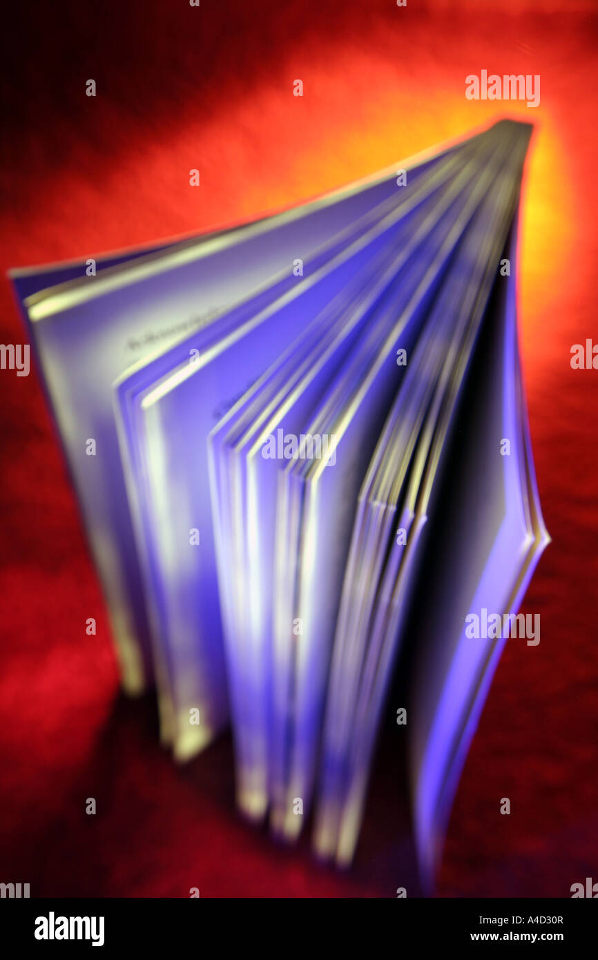 Open book standing up Stock Photo - Alamy
