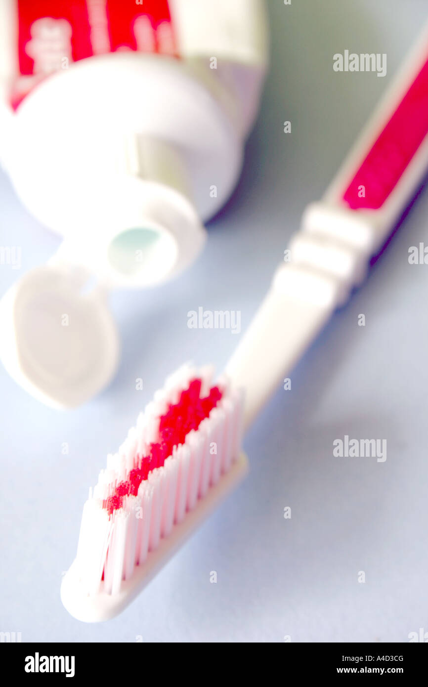 Toothbrush and tube Stock Photo - Alamy