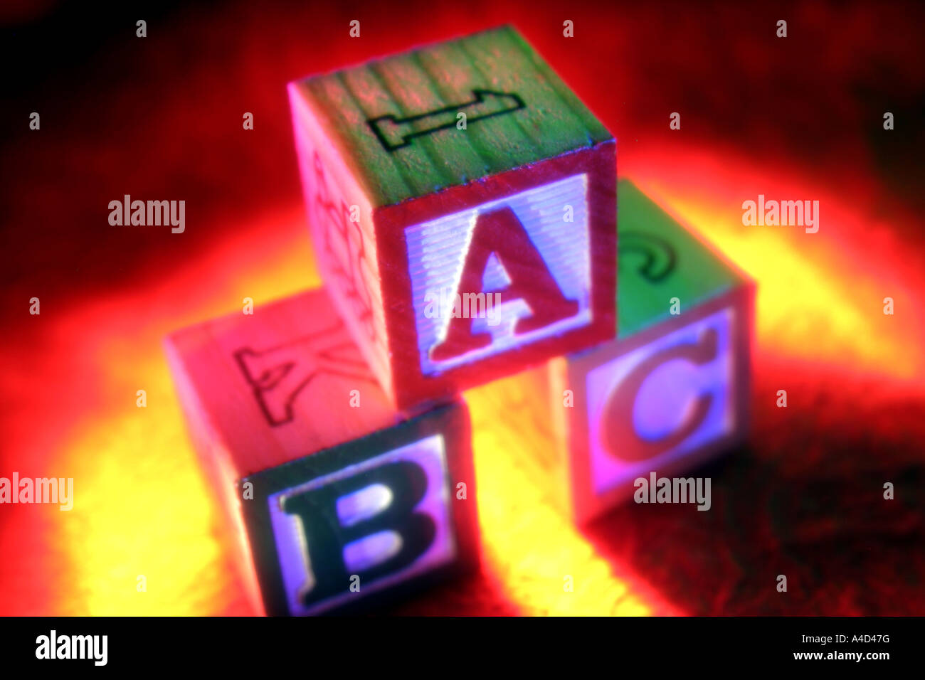 Learning blocks ABC Stock Photo - Alamy