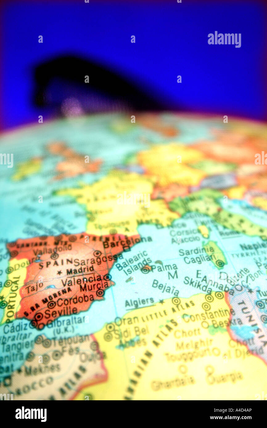 Top of globe Stock Photo - Alamy