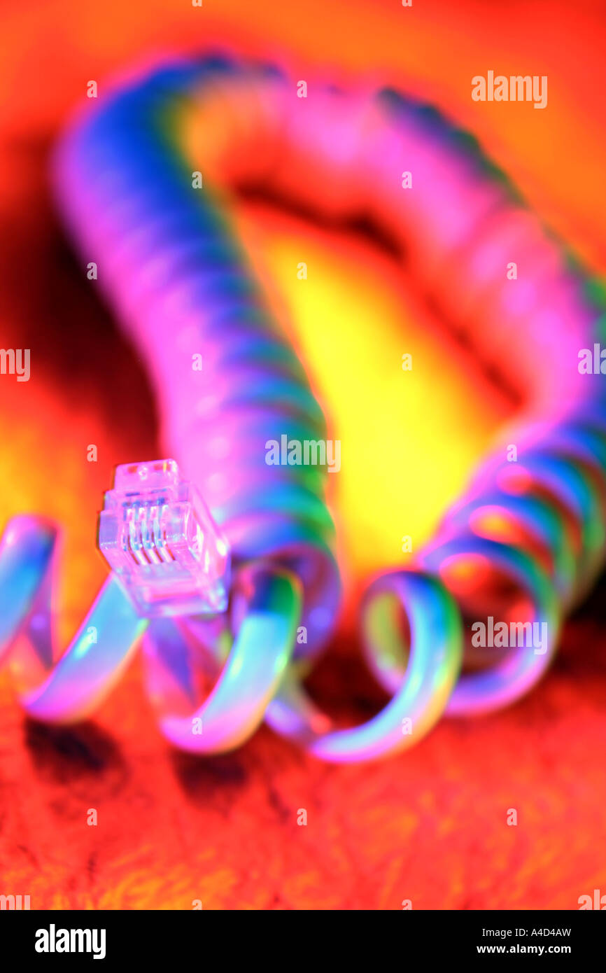 Coiled telephone cord hi-res stock photography and images - Alamy