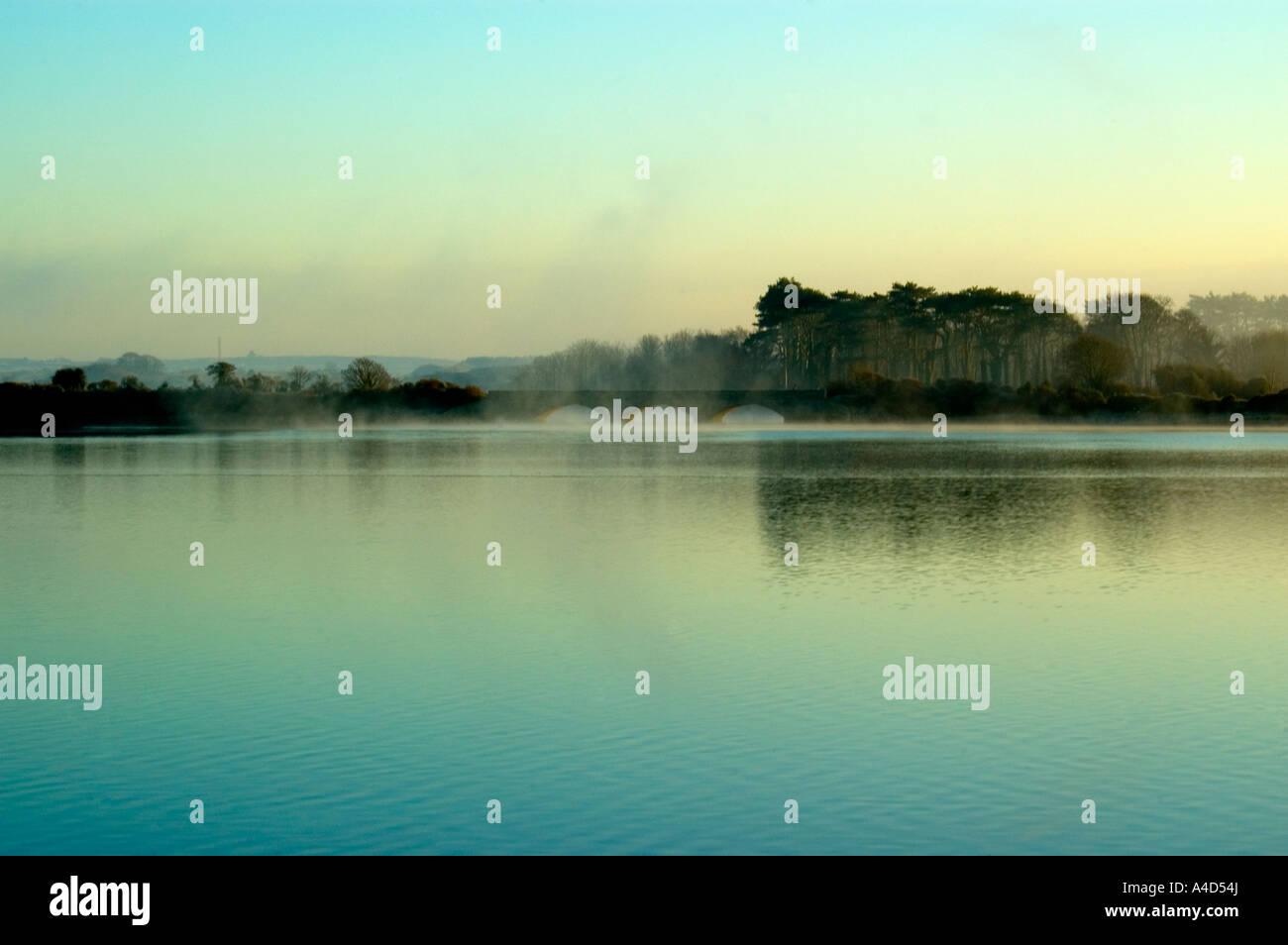 Misty Bridge in Dundrum, County Down, Northern ireland Stock Photo - Alamy