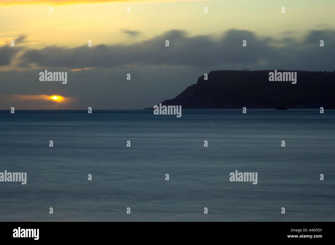 Sunrise over the Cliffs of County Antrim, Northern Ireland Stock Photo ...