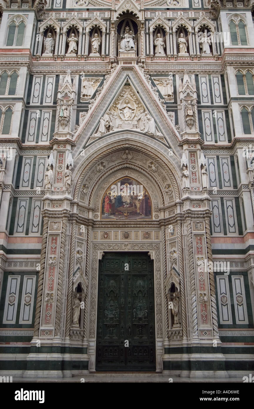 A detail from the main entrance to the Doumo, Florences magnificent ...