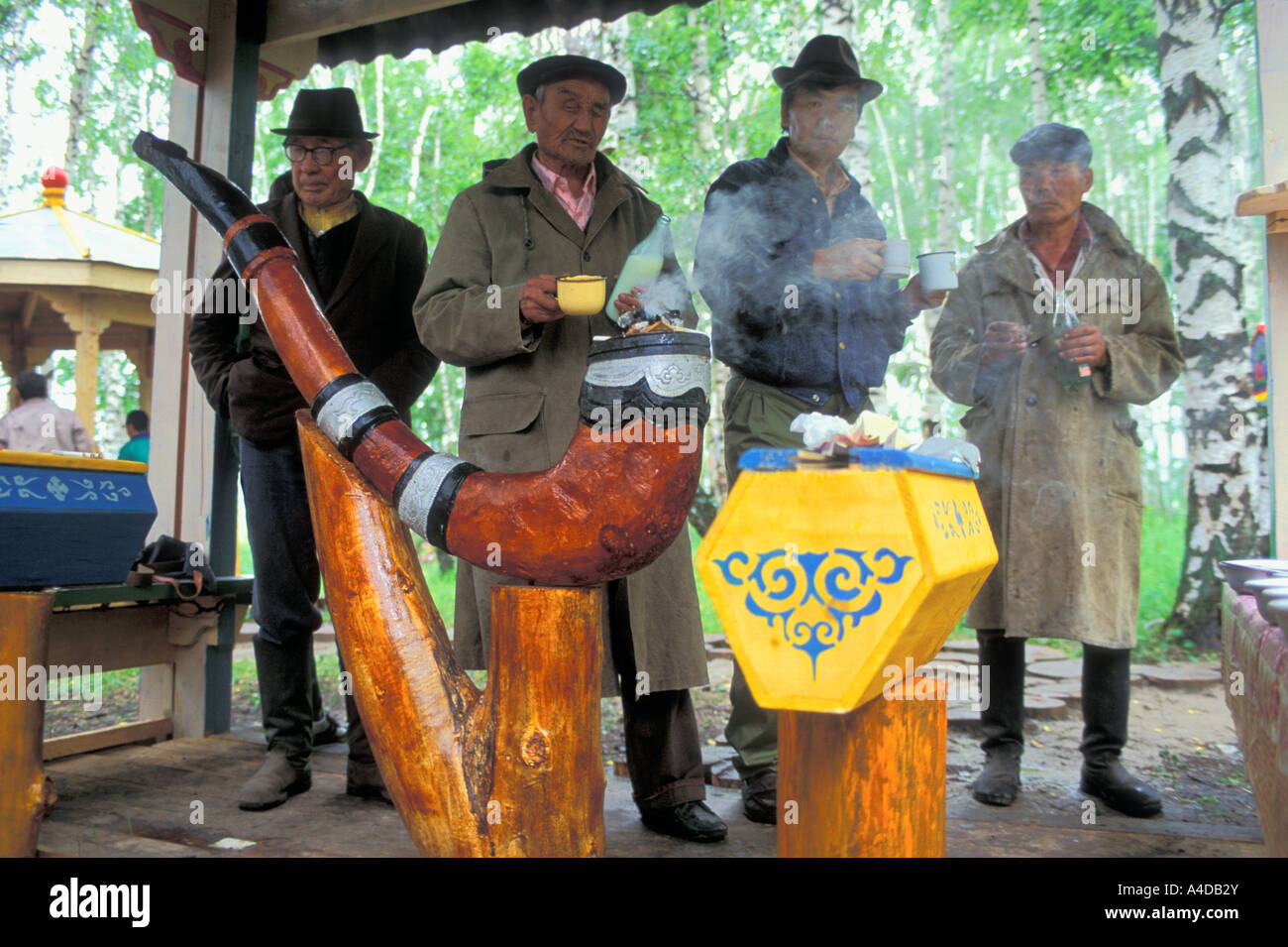Shamans Making Shamanist OfferingsBuriatya Sayan Mountains (Eastern ...