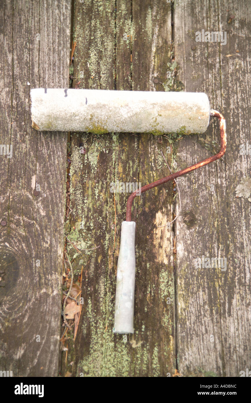 Old paint roller Stock Photo - Alamy