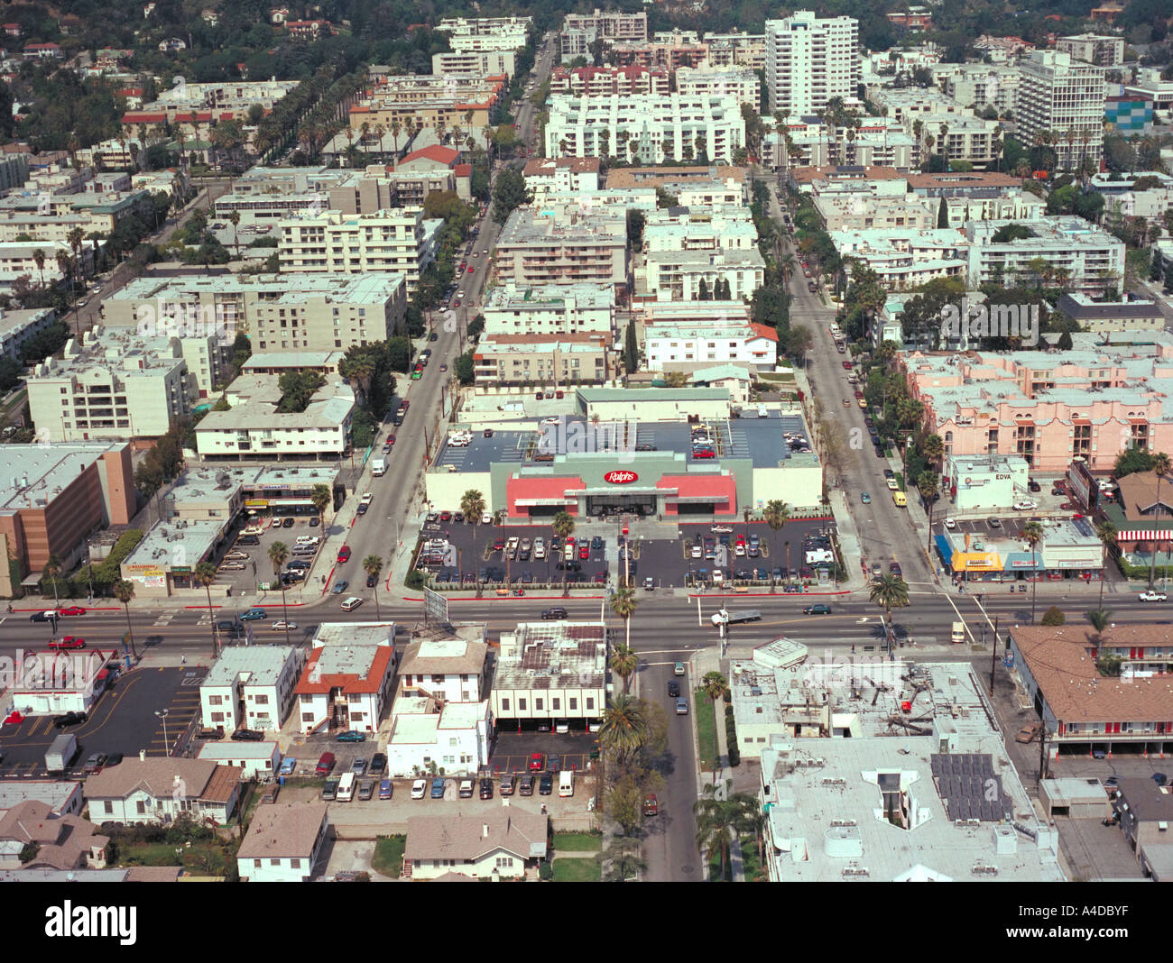 Aerial View of Sunset Boulevard in Hollywood, California, USA Stock ...
