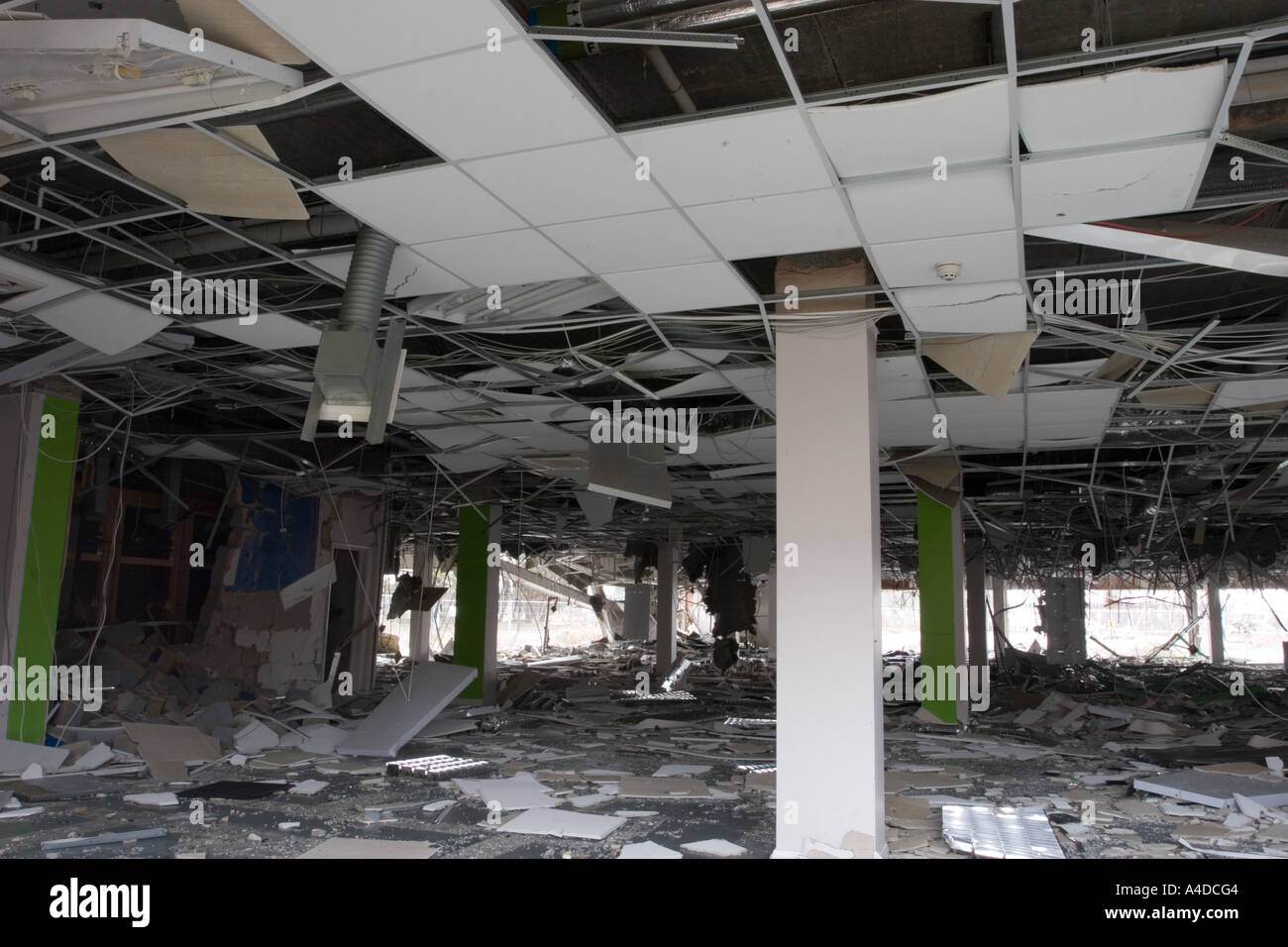 Destroyed office building Buncefield Oil Depot Fire aftermath Hemel ...