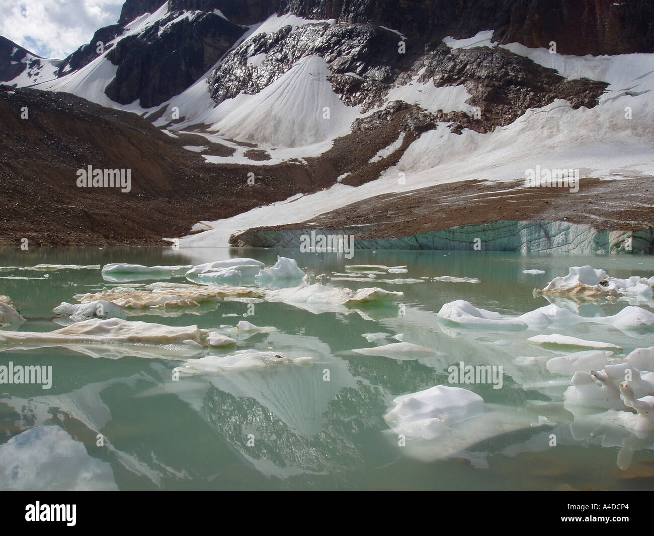 Glacial Lake, Mount Edith Cavell, Jasper, Canada Stock Photo - Alamy