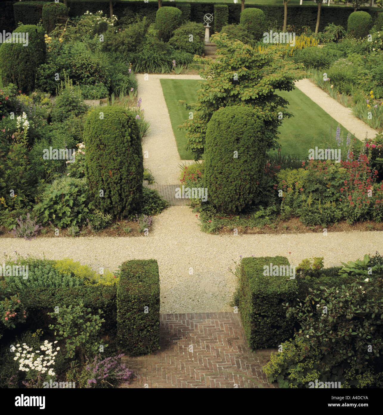 Aerial View of Hedges and Topiary in a large garden Stock Photo - Alamy