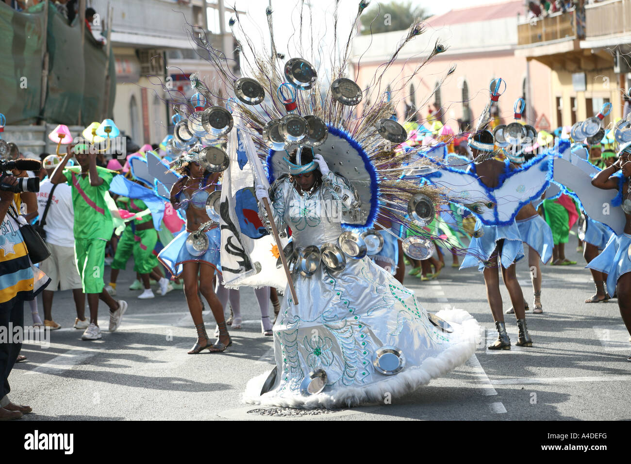 Performer at the carnival in Mindelo Sao Vicente Cape Verde Stock Photo ...