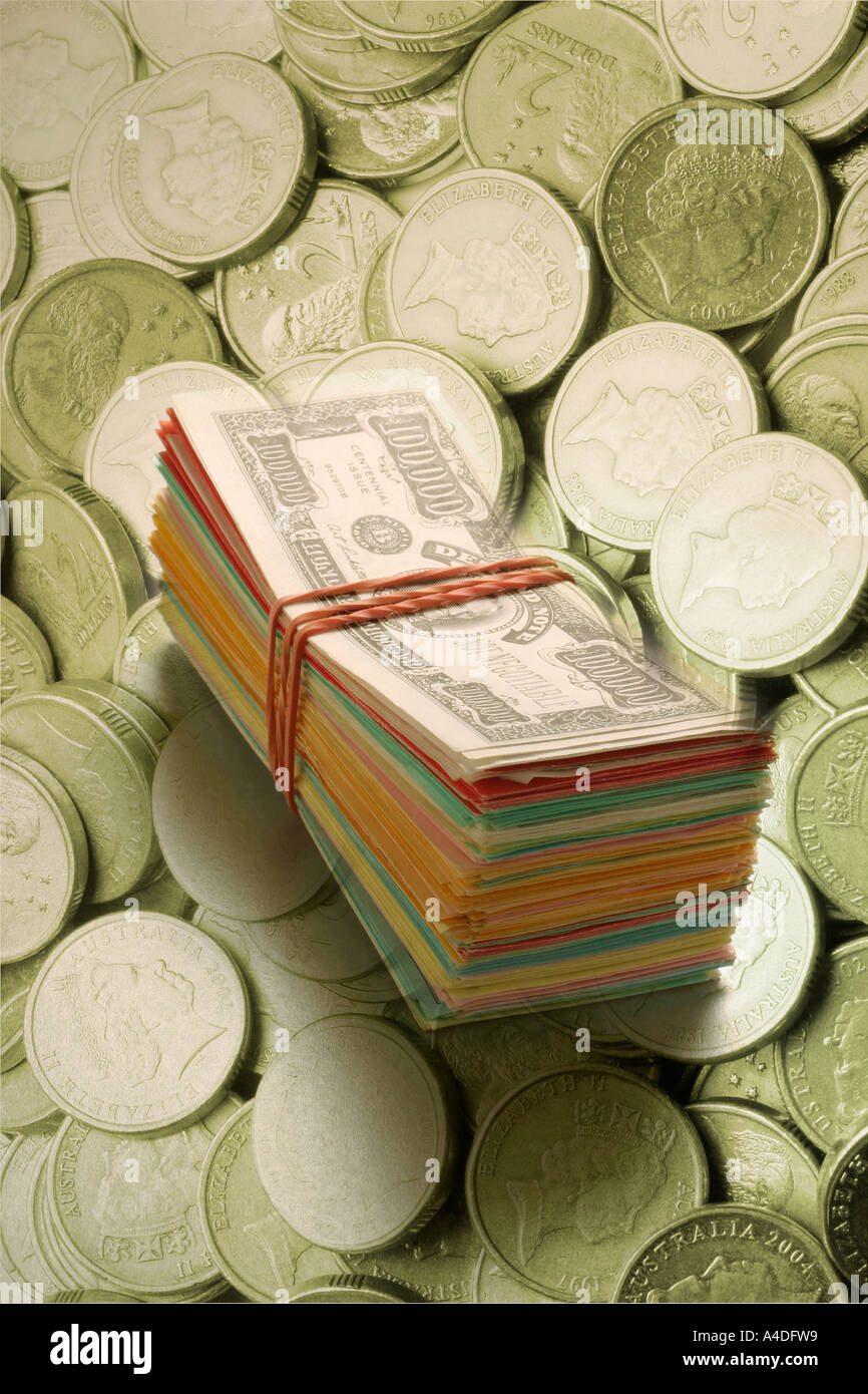 Game Money and Coins Stock Photo - Alamy