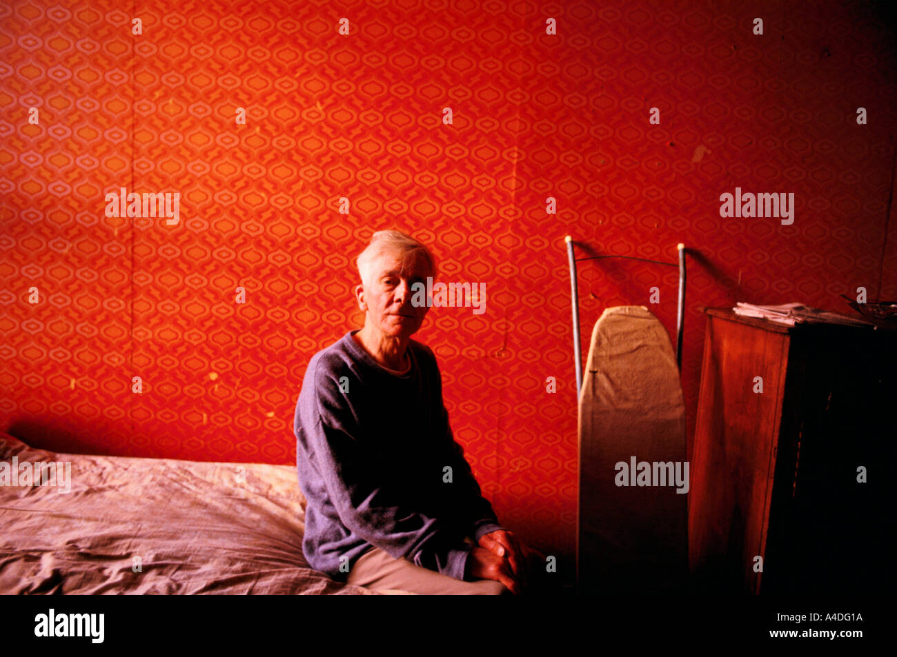 A homeless man in a hostel in London Stock Photo - Alamy