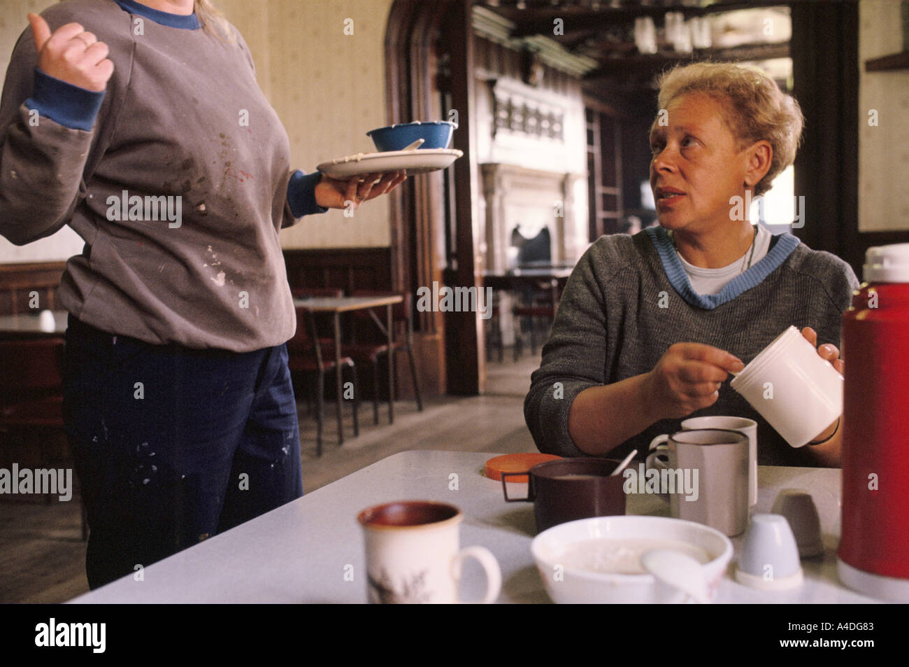 Breakfast at East Sutton Open Prison Stock Photo - Alamy