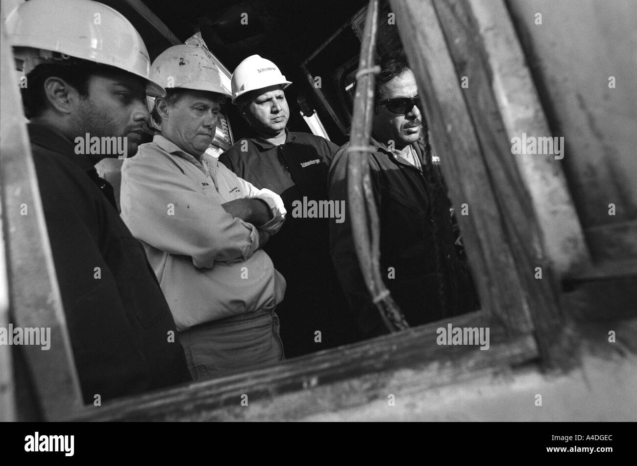 Drilling rig, Dumbar oil fields in the Kirthar National Park, Pakistan ...