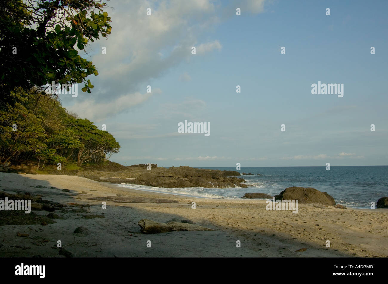 Evening light on beach at Playa Montezuma, Puntarenas, Costa Rica Stock ...