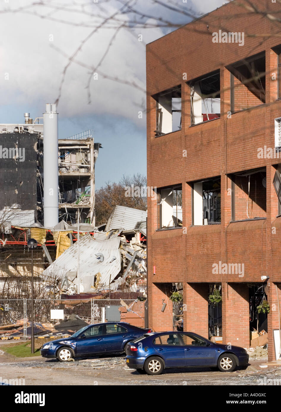 Explosion collapsed explosion people watching spectacle amazing unusual ...