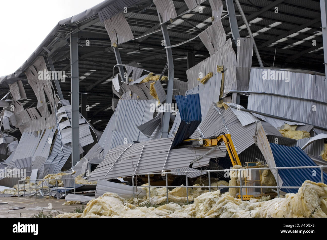 Destroyed warehouse Buncefield Oil Depot Fire aftermath Hemel Hempstead ...