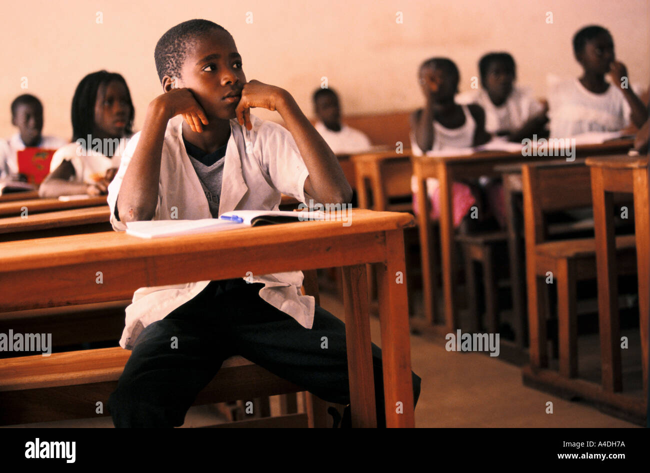 Pupils attend a primary school class. Bissau, Guinea Bissau Stock Photo ...