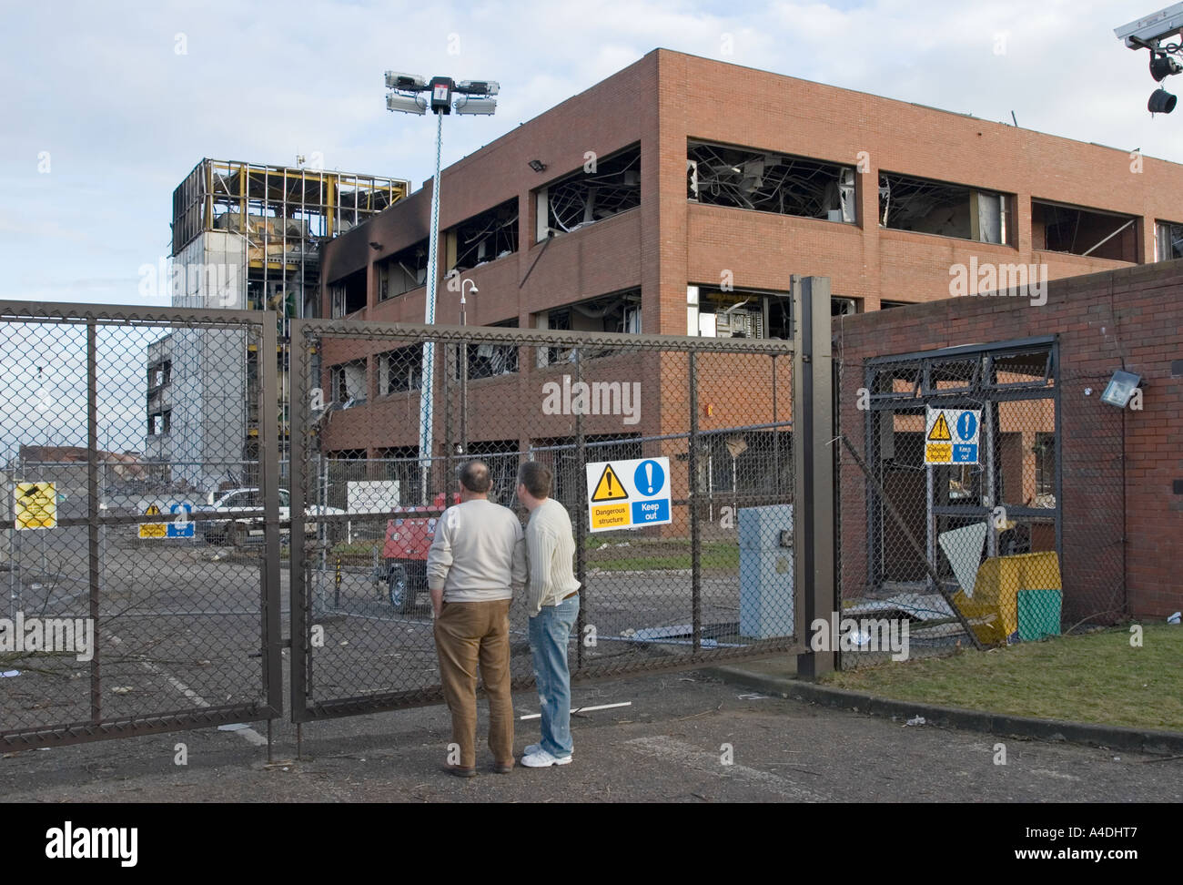Destroyed Office building Buncefield Oil Depot Fire aftermath Hemel ...
