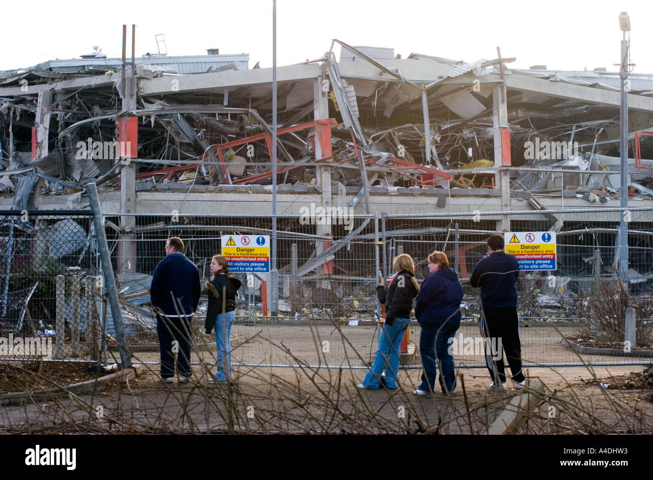 Destroyed Office building Buncefield Oil Depot Fire aftermath Hemel ...