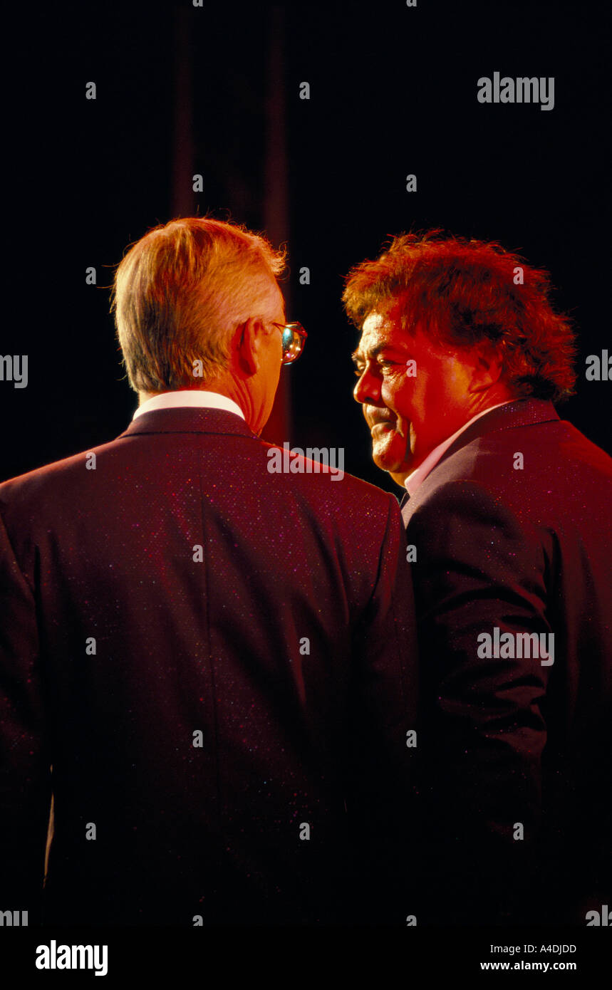 Little and Large performing on stage 1992 Stock Photo - Alamy
