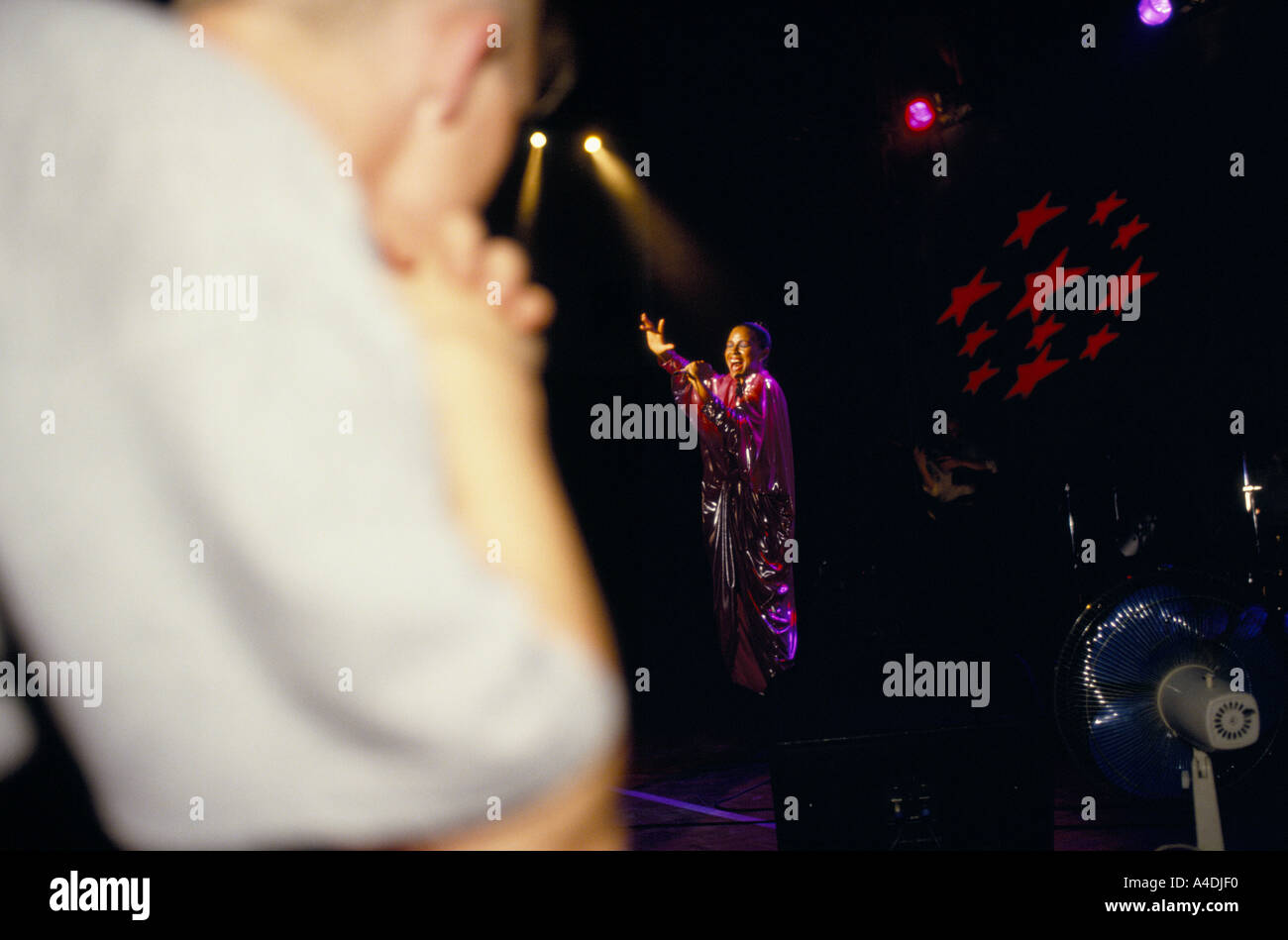 The singer Grace Kennedy on stage in 1992 Stock Photo - Alamy