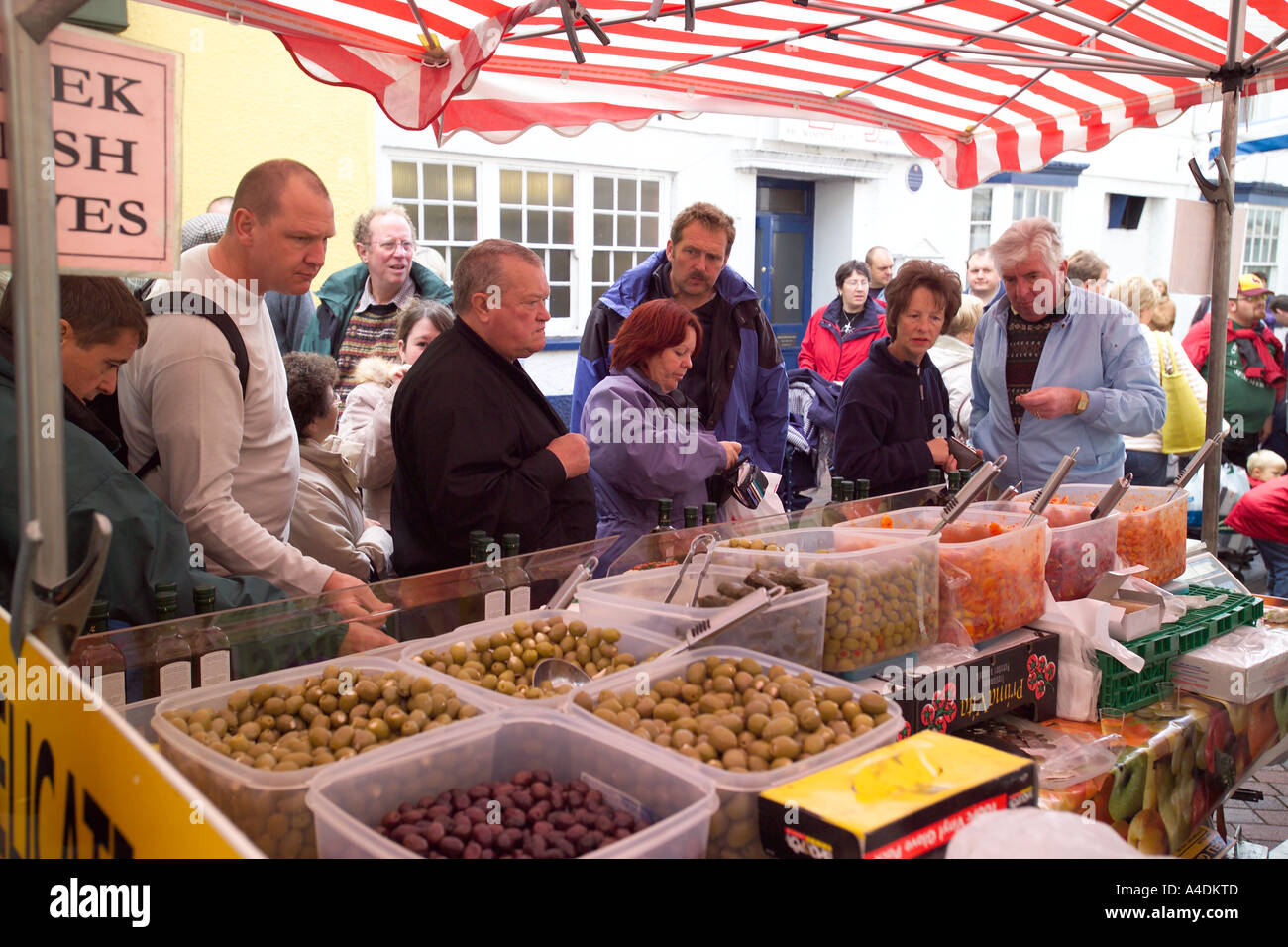 People at Food Stall Food Festival Abergavenny Monmouthshire South East ...