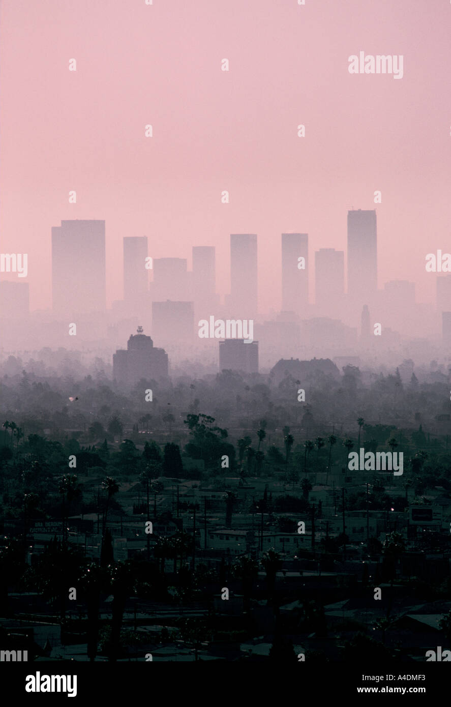Smog over Los Angeles, California, USA Stock Photo - Alamy