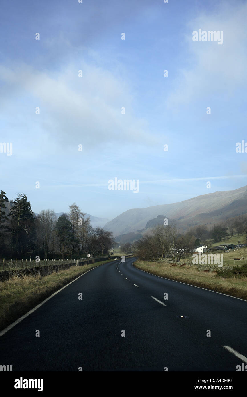 Driving In the Lake District - A591 Stock Photo - Alamy