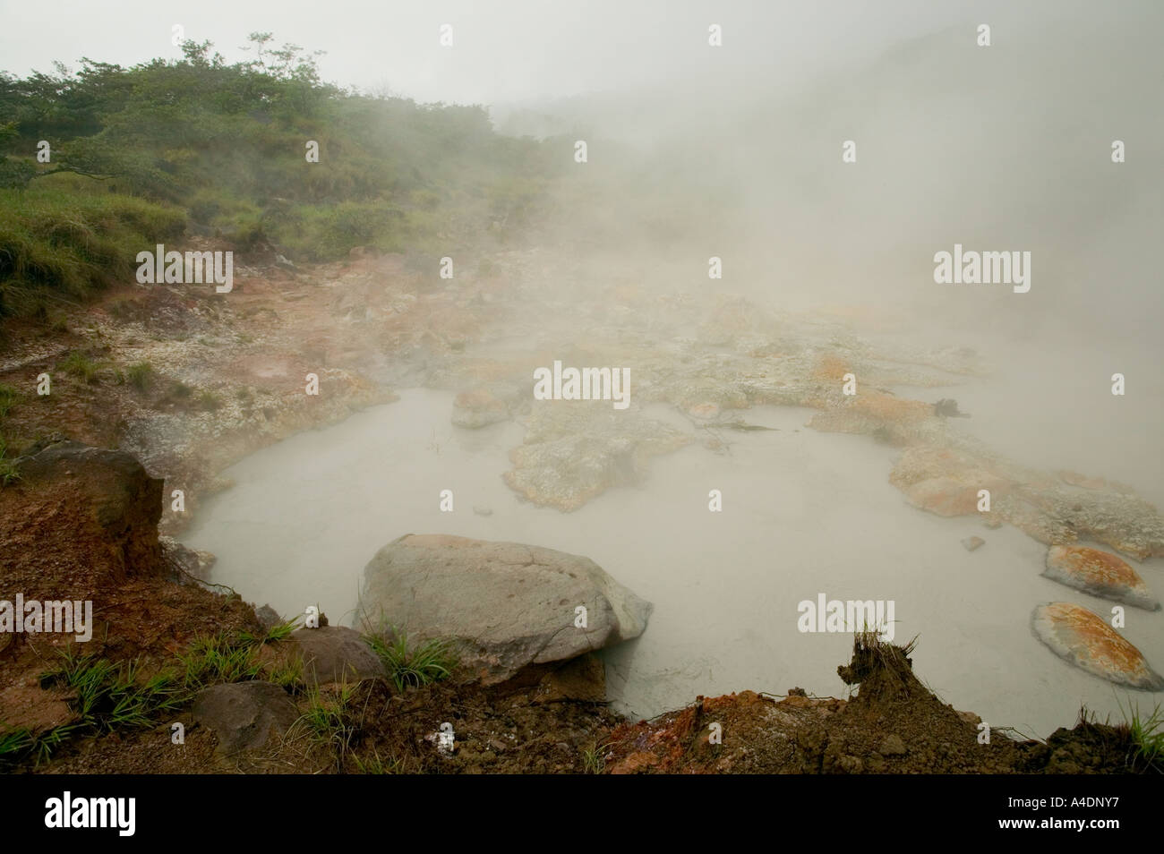 Boiling water in geothermal Hornillas (stoves) at Rincón de la Vieja ...