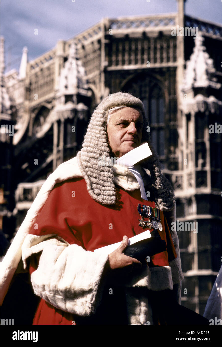 A judge in ceremonial robes, The Lord Chancellor's Breakfast, London ...
