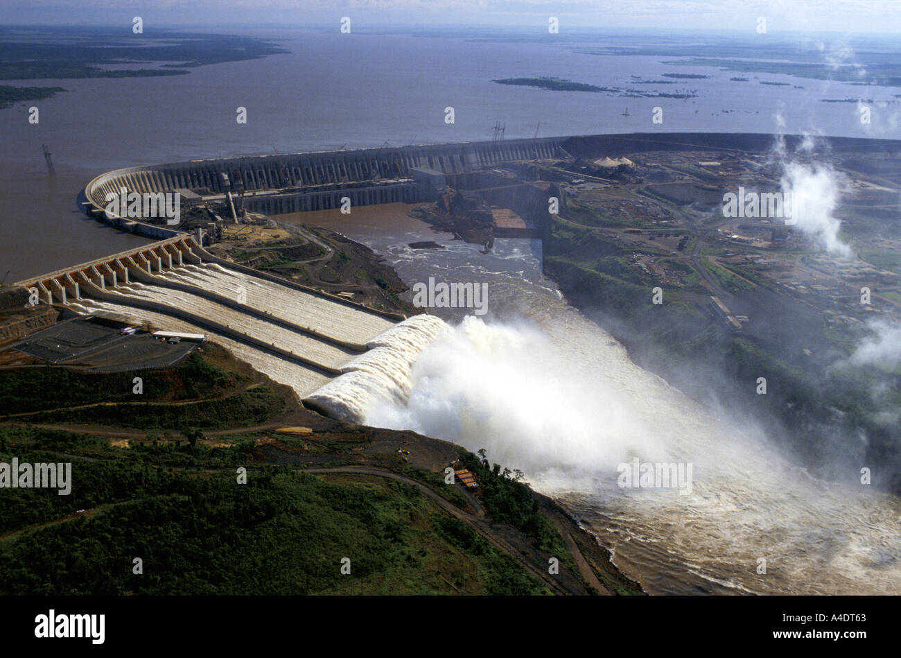 aerial view of Itaipu hydroelectric dam, Paraguay Stock Photo - Alamy