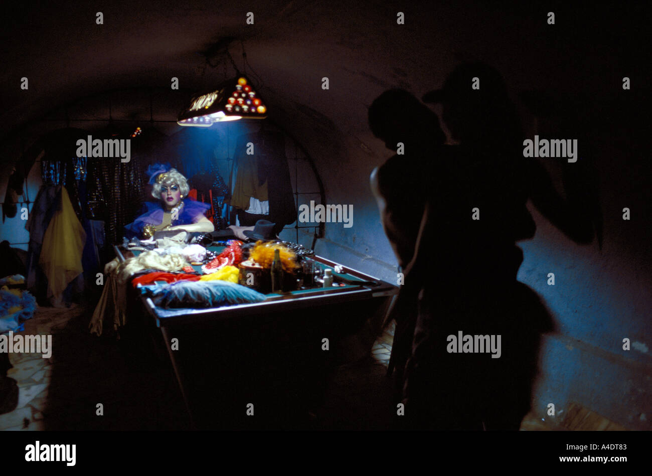 Transvestites backstage at the Three Monkeys Night Club a Moscow gay ...