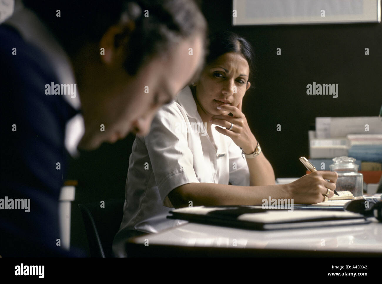 man in doctors surgery model release Stock Photo - Alamy