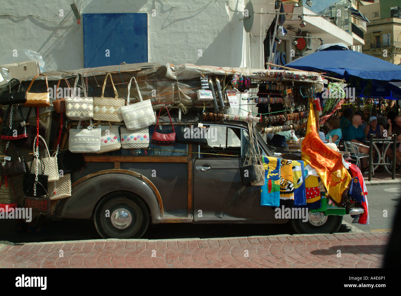 Market stall on car in Malta Stock Photo - Alamy