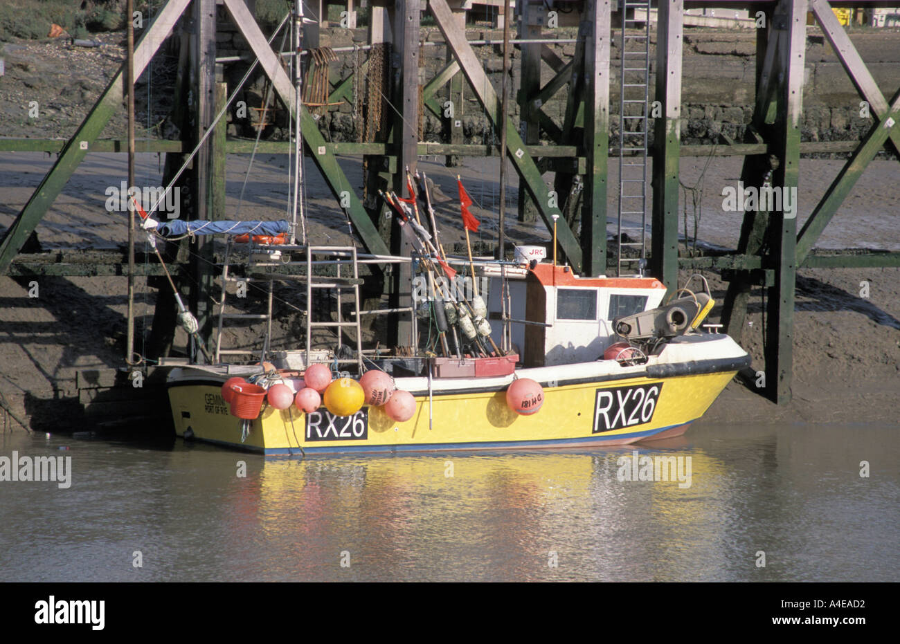 Fishing boat at Rye Harbour Stock Photo - Alamy