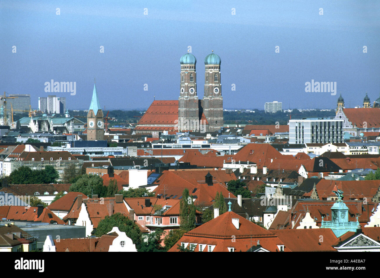 View over munich with church of our lady hi-res stock photography and ...