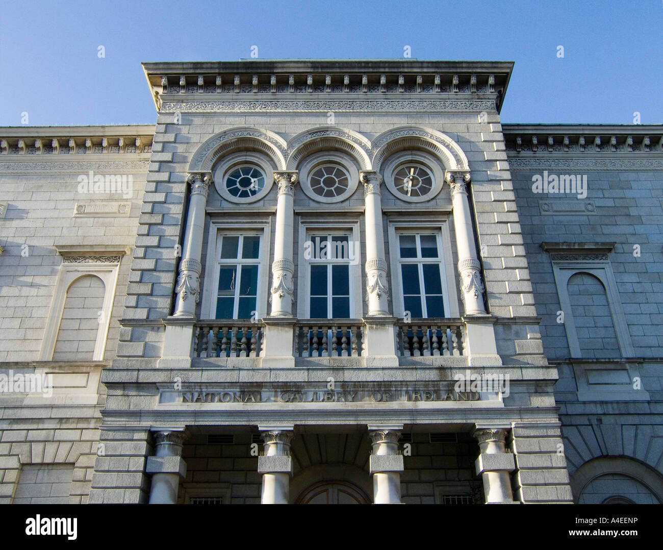 The frontage of the National Gallery of Ireland, in Merrion Square ...