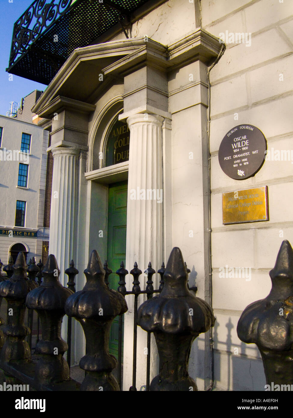 The doorway of the Georgian house in Dublin's Merrion Square where ...