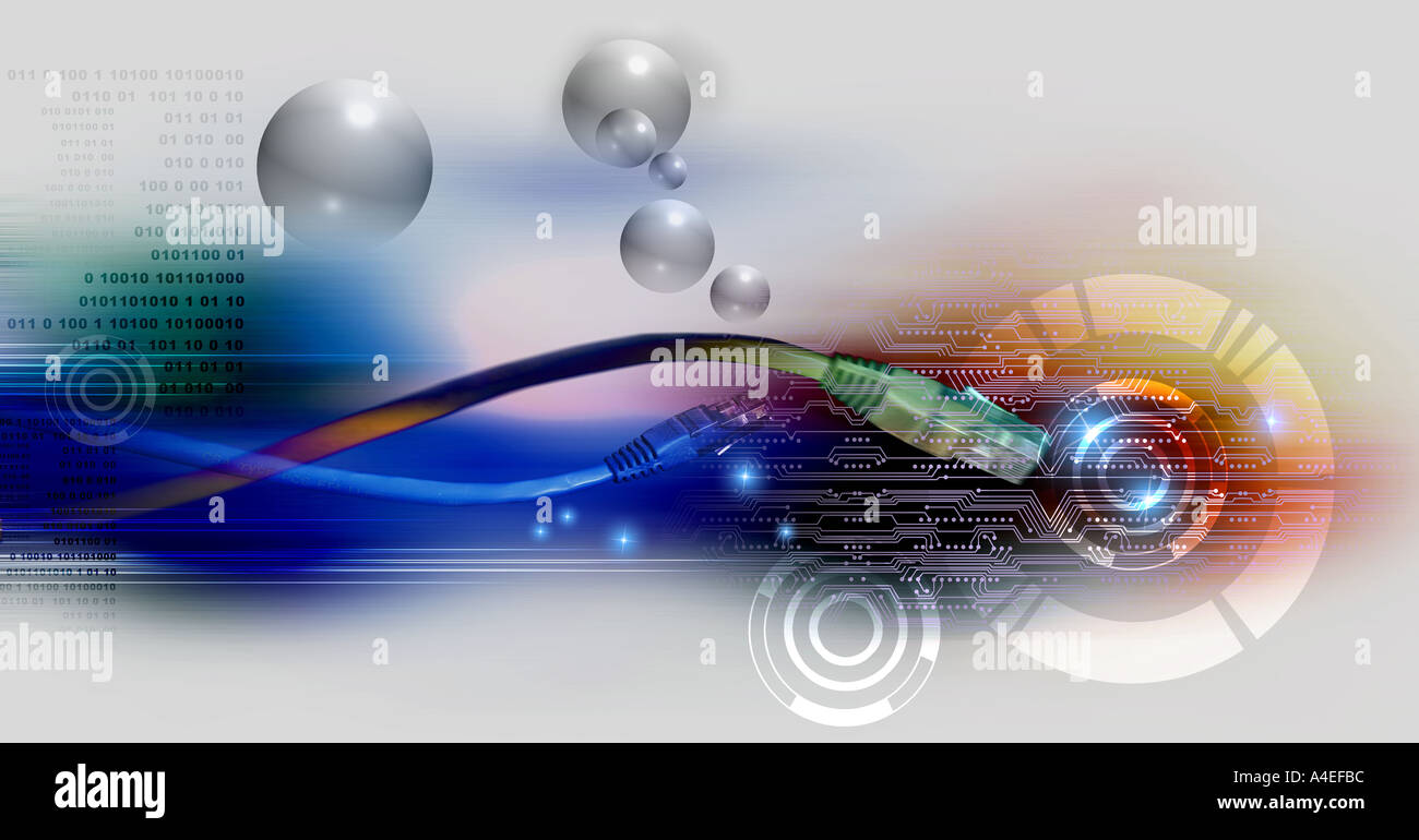 Colorful high tech computer background Stock Photo - Alamy