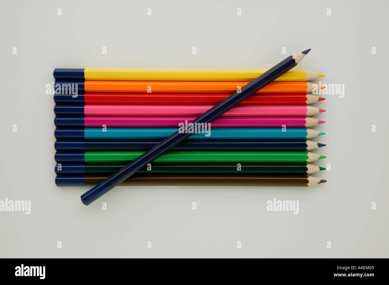 Black and white coloured pencils hi-res stock photography and images ...