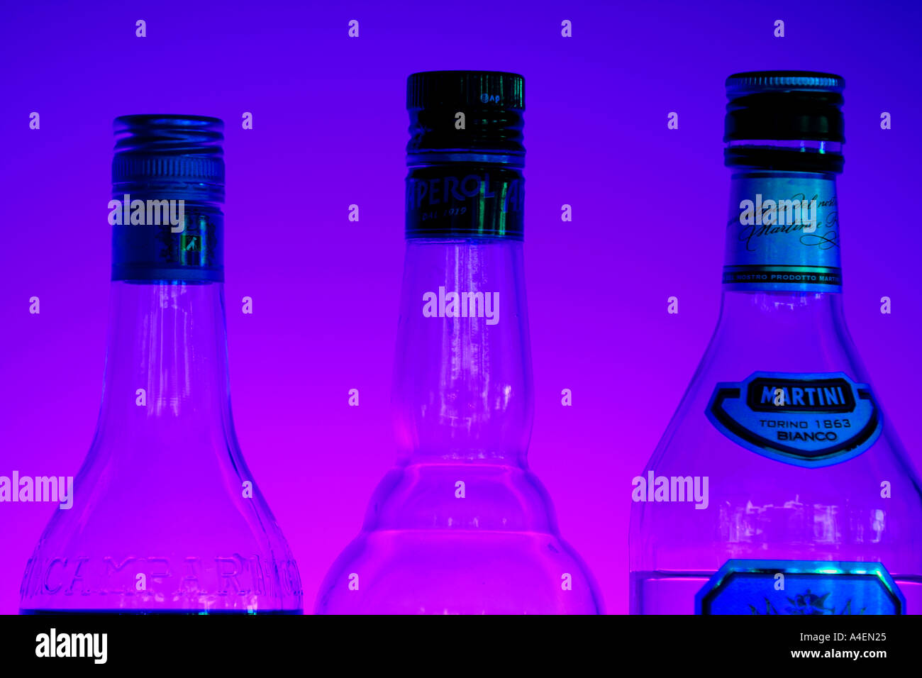 Bottles of alcohol Stock Photo - Alamy