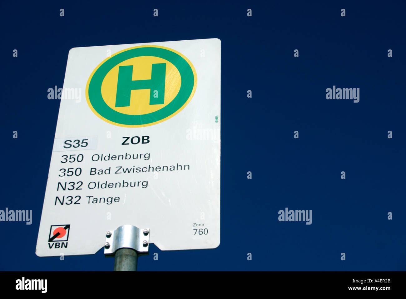 Traffic sign bus stop Stock Photo - Alamy