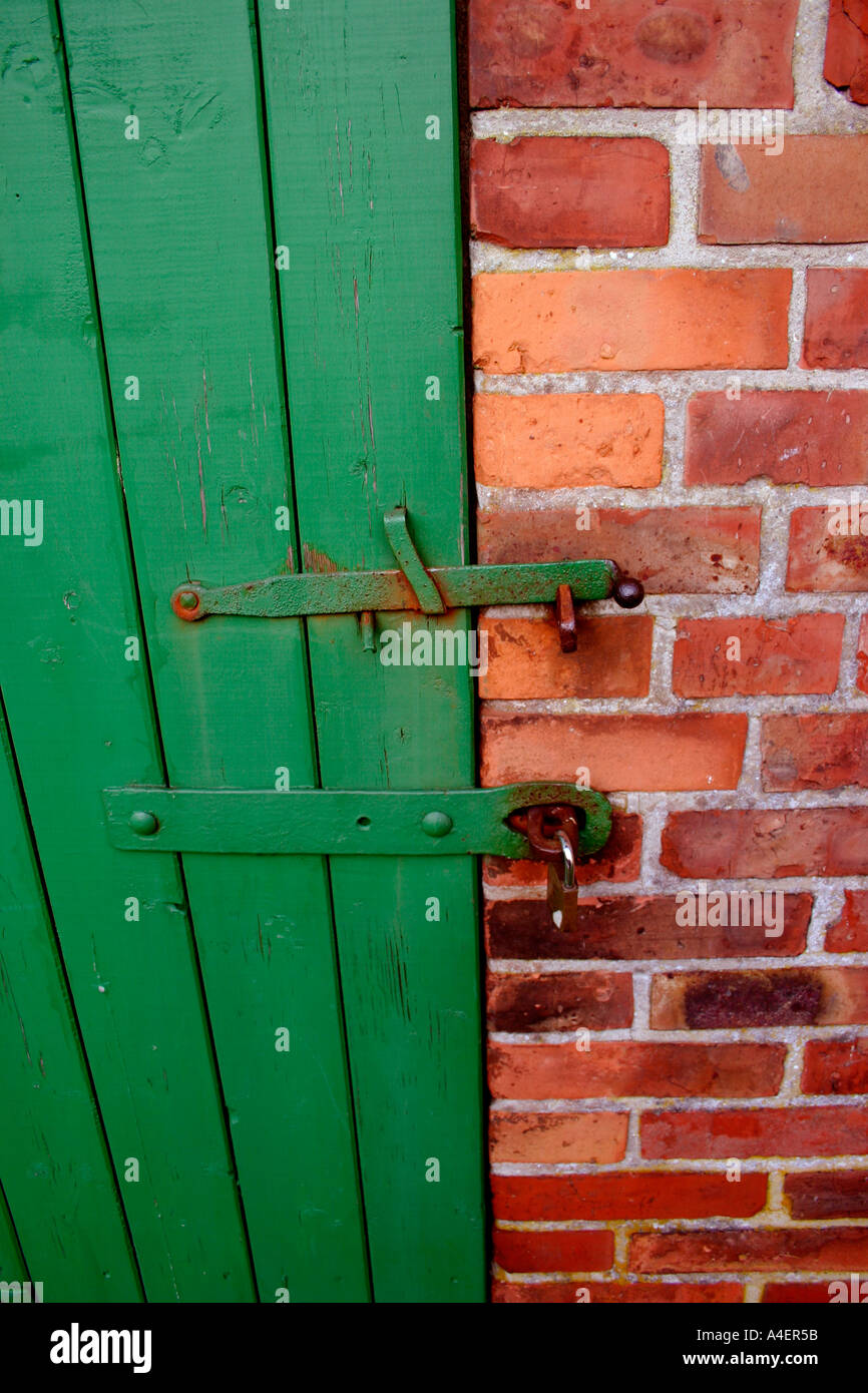 Closed door of a barnd Stock Photo - Alamy