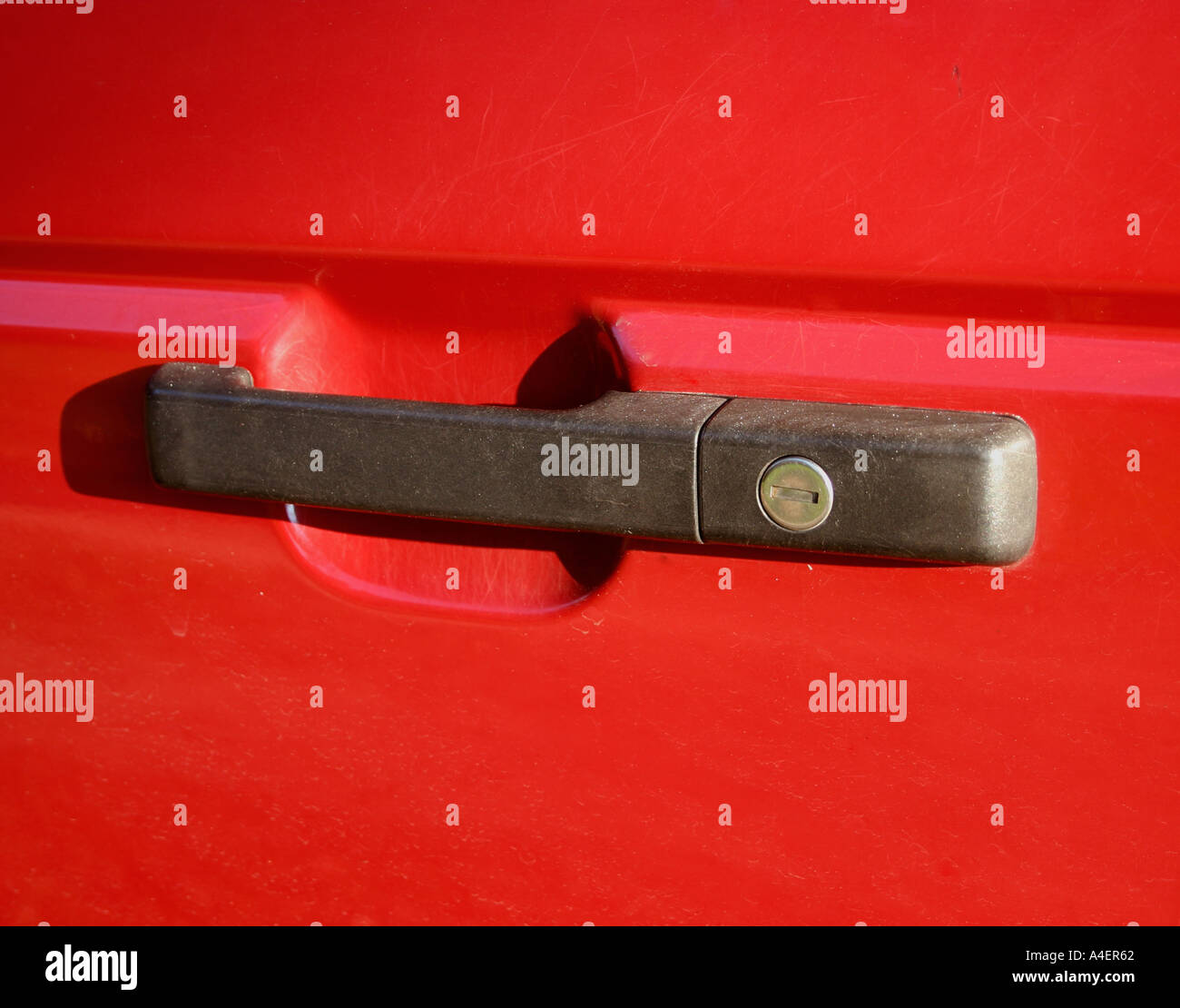 Car red door handle hi-res stock photography and images - Alamy